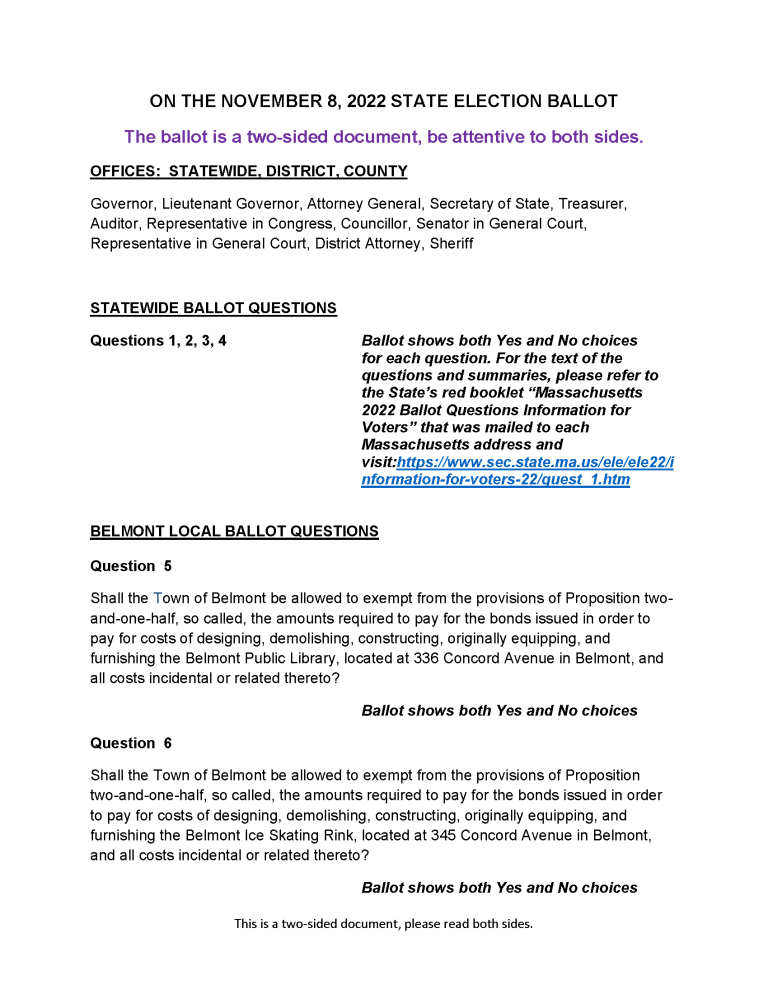 Bill Inserts - Belmont Light